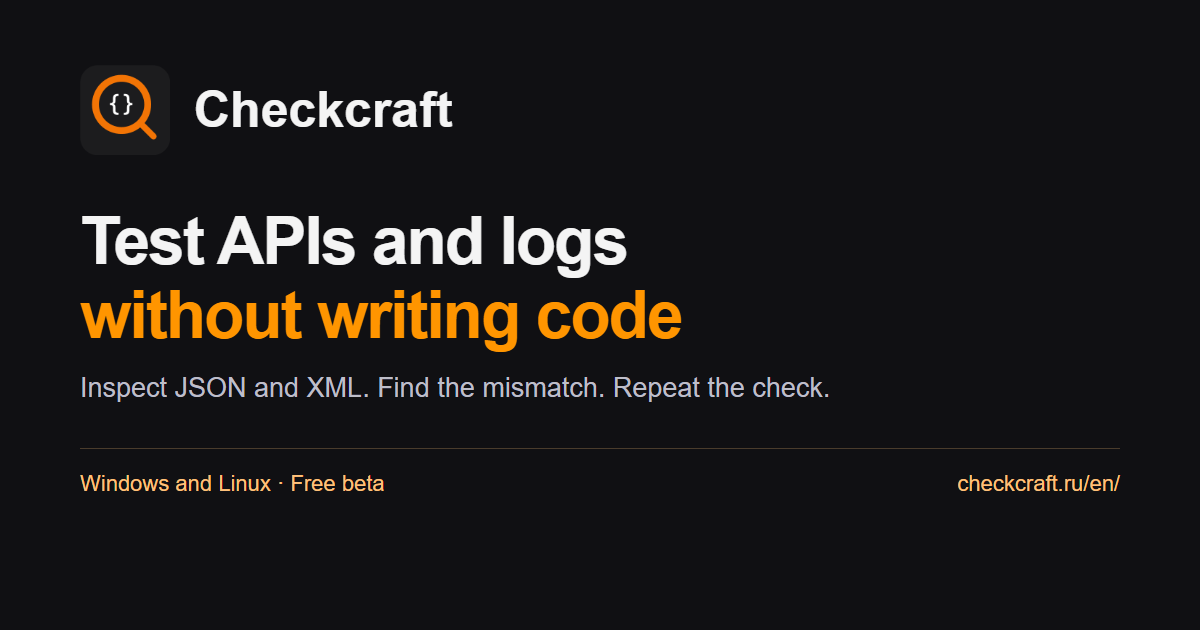 Create conditional and negative API tests — Checkcraft